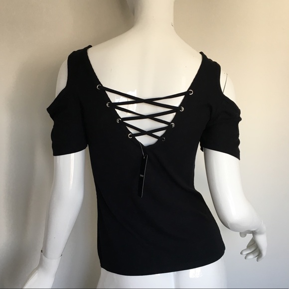 bebe | Tops | Bebe Crisscross Cold Shoulders Plus Regular Top | Poshmark